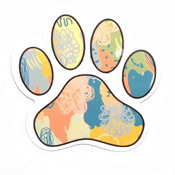 Accessories | Paw Print Vinyl Sticker | Poshmark